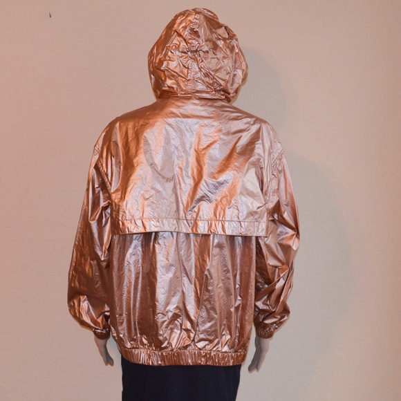 Speedo | Jackets & Coats | Rare Speedo Metallic Rose Gold Hooded Rain ...